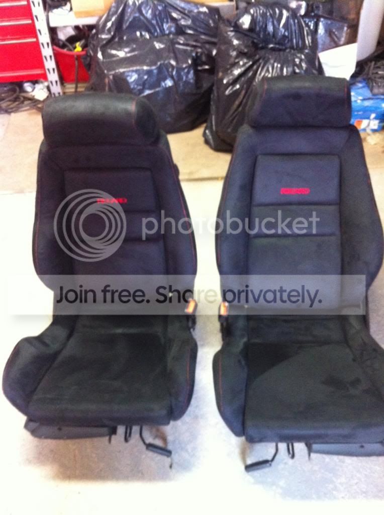 FS:Recaro Corrado Seats re wrapped in suede with red stiching | VW ...