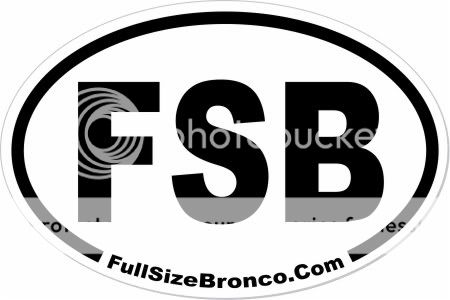 FSB Euro Oval Stickers for sale 4"x6" size $3.00 delivered | Bronco ...